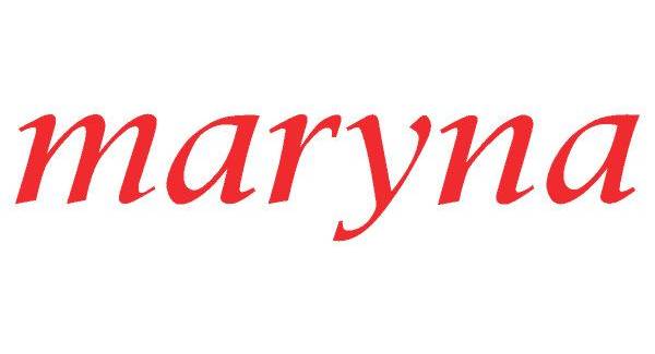 Макет логотипа бесплатно Maryna logo Red 032C